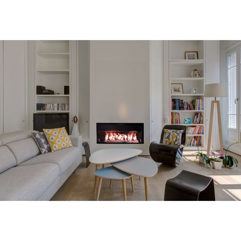 Cheminée éthanol encastrable Foyer 16/9 100 L - Direct Cheminée